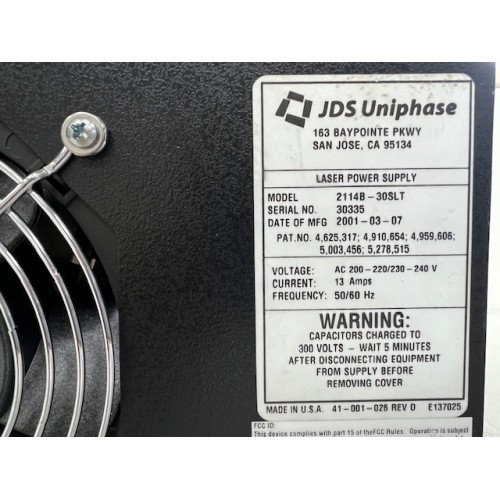 KLA-Tencor 168807 JDS Uniphase 2114B-30SLT Laser Power Supply